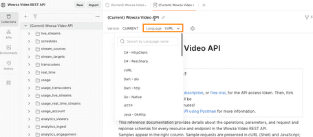 Trial the Wowza Video REST API
